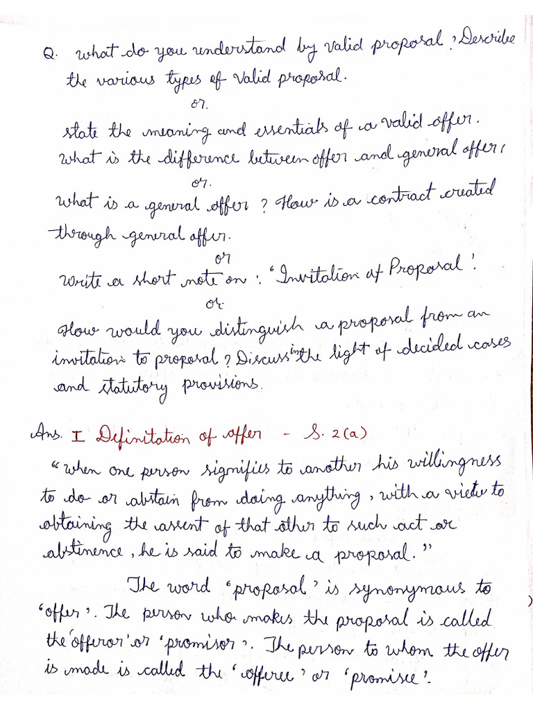 Contract-1 Question 2 Valid Offer | PDF