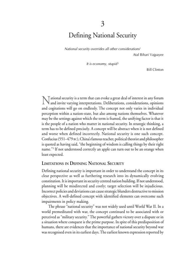 Understanding National Security Concepts | PDF | National Security ...