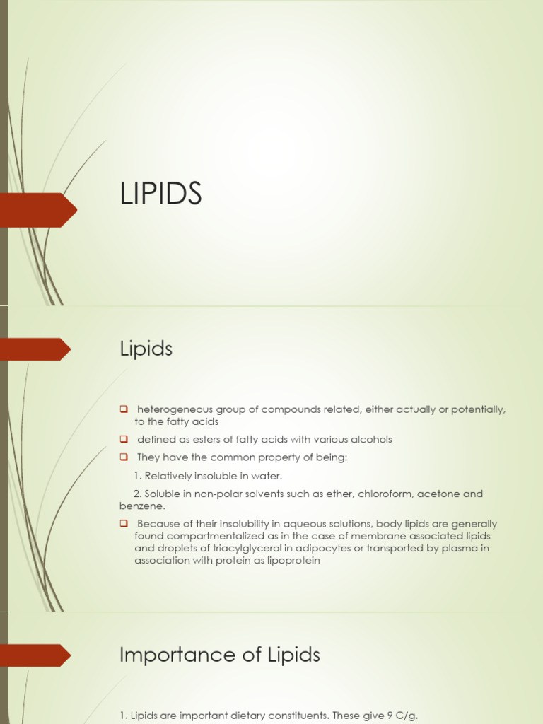 LIPIDS | PDF
