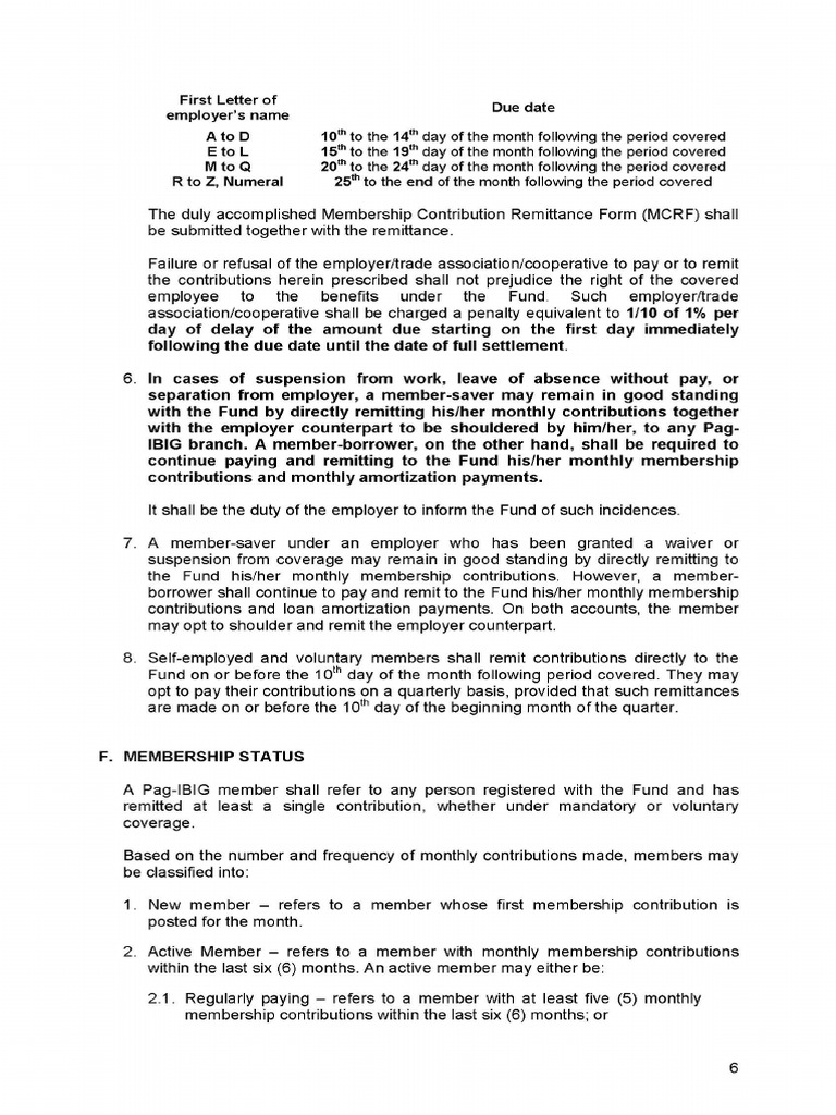 HDMF Circular No. 274 - Revised Guidelines On Pag-IBIG Fund Membership ...