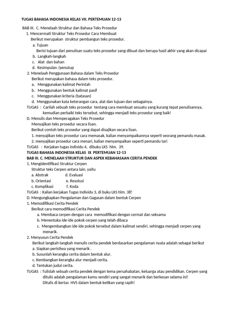 BAHASA iNDONESIA KELAS 1213 | PDF