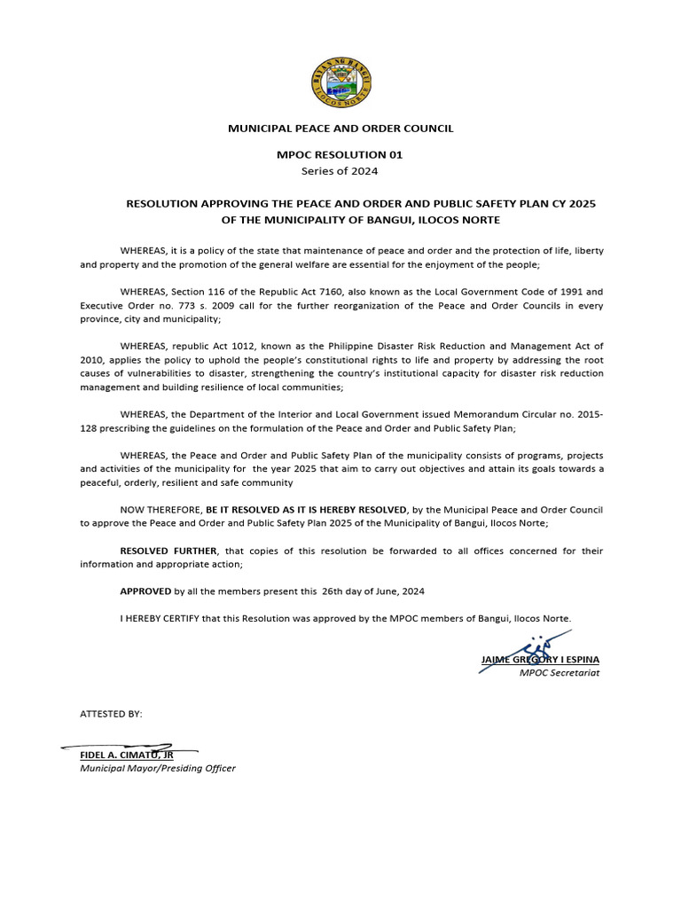 4 Mpoc Resolution Popsp 2025 | PDF