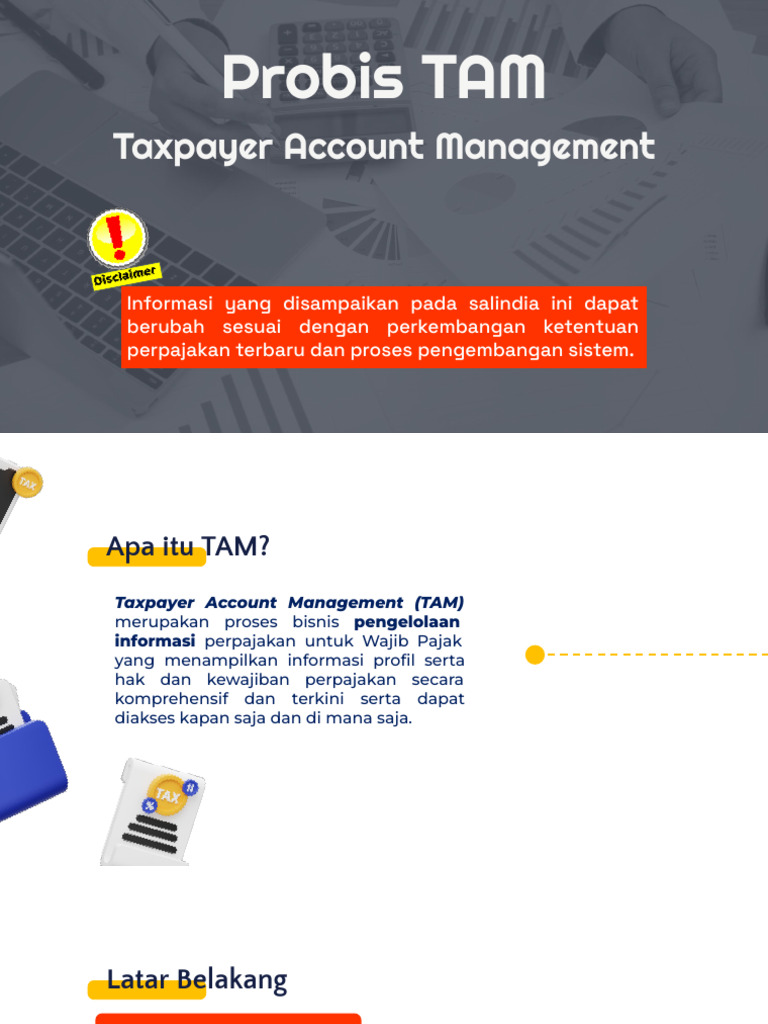 Probis Taxpayer Account Management (TAM) Di Coretax | PDF