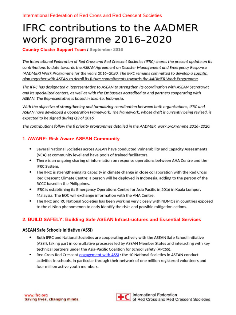 ADMER | PDF | International Federation Of Red Cross And Red Crescent ...
