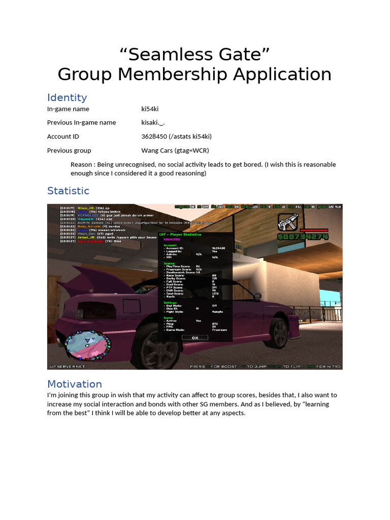 Seamless Gate Group Membership Form | PDF