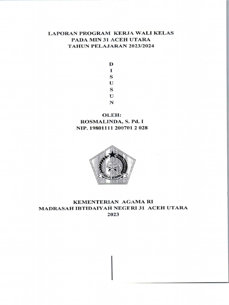 Laporan Wali Kelas 20240128 - 11580382 - 0048 | PDF