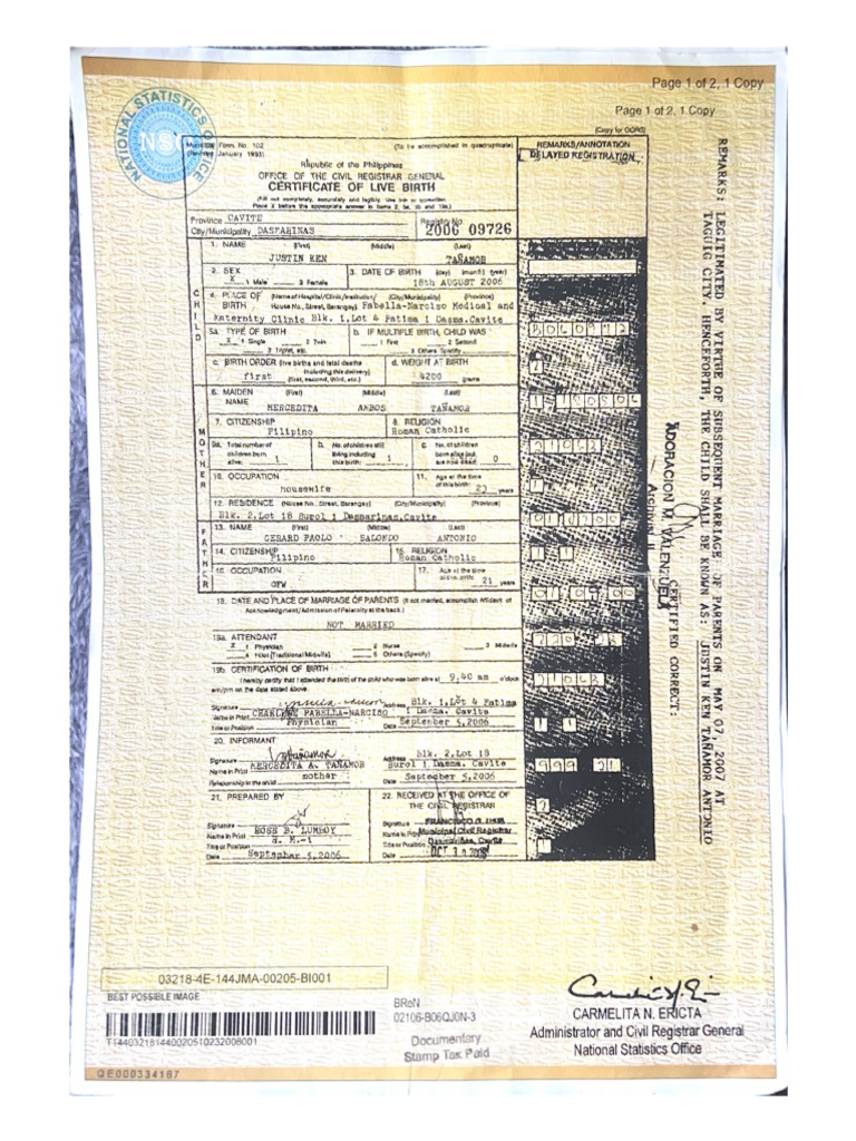 Office of The Civil Registrar General | PDF