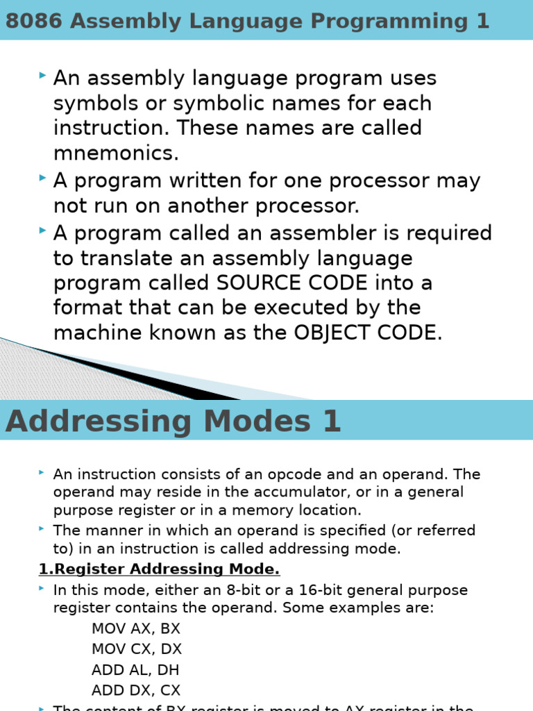 Microprocessors Lecture 3 Pdf 