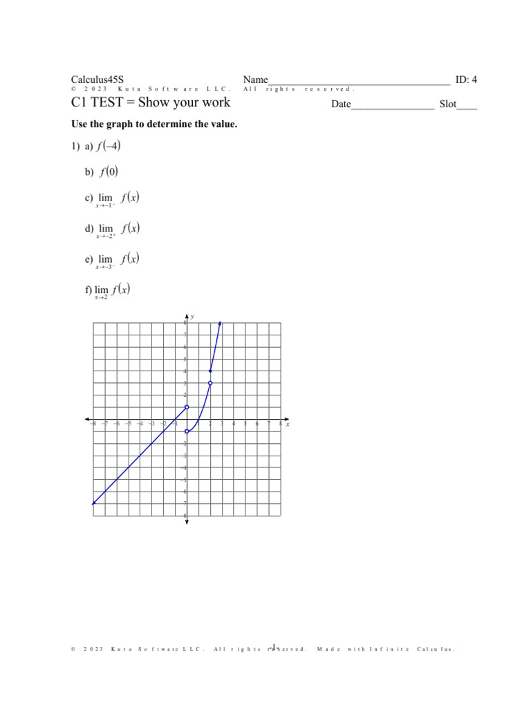 Calc45S C1 Test v4 | PDF
