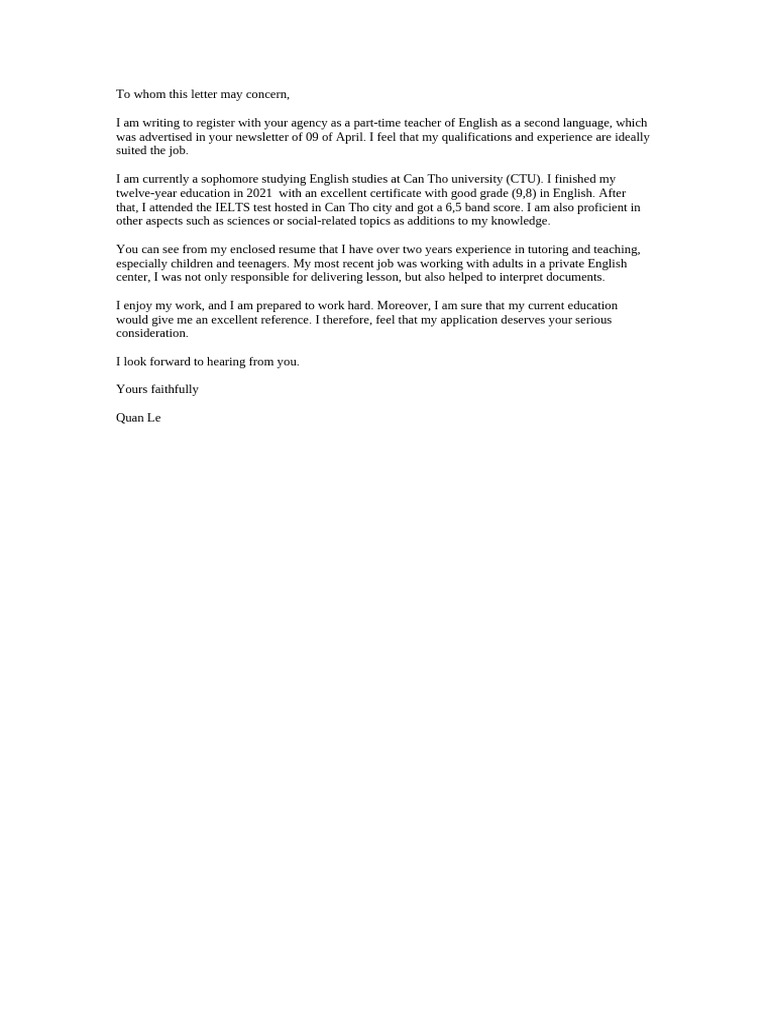 Dear who this letter may concern | PDF