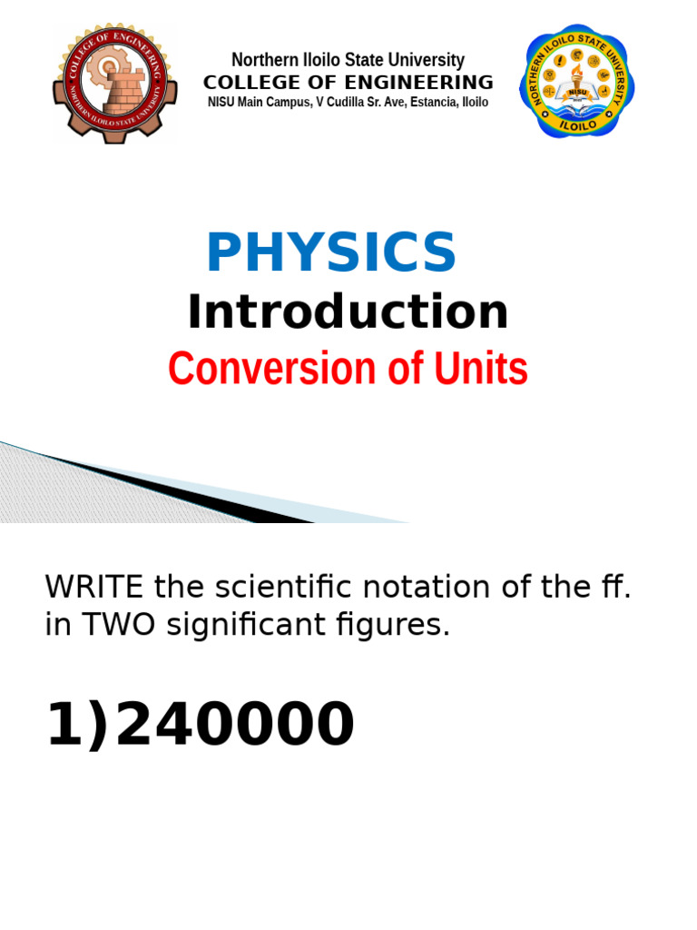 Physics Unit Conversion and Notation Guide | PDF | Significant Figures ...