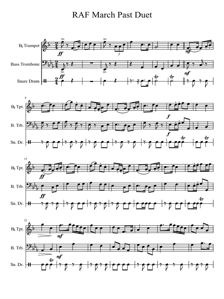 RAF March Past Duet | PDF