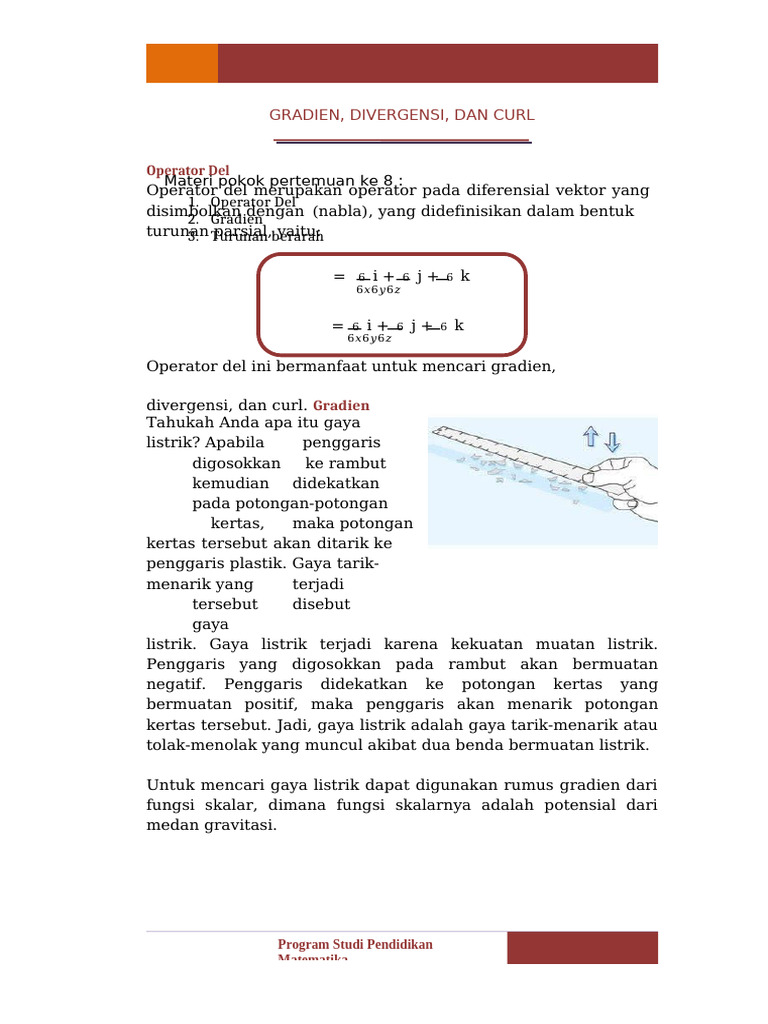 Gradien-Divergensi Dan Curl | PDF