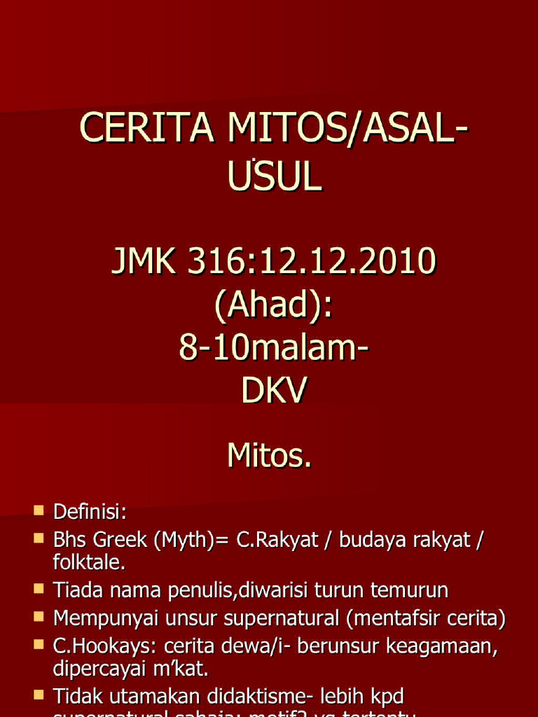 Nota Cerita Mitos | PDF