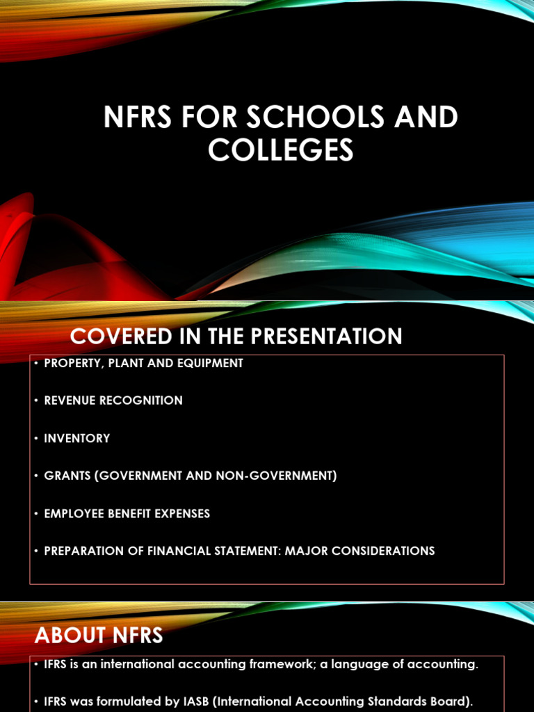 NFRS For Schools and Colleges_Presentation | PDF
