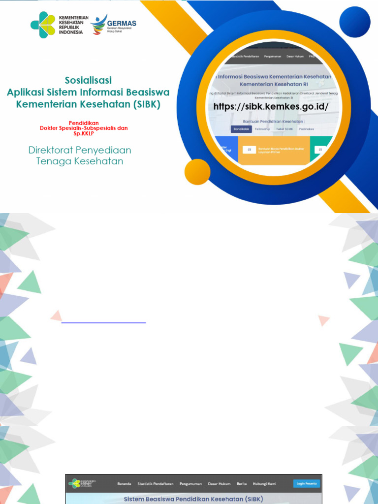 Sosialisasi Aplikasi SIBK - PPDS - Peserta Periode 1 TH 2024 | PDF