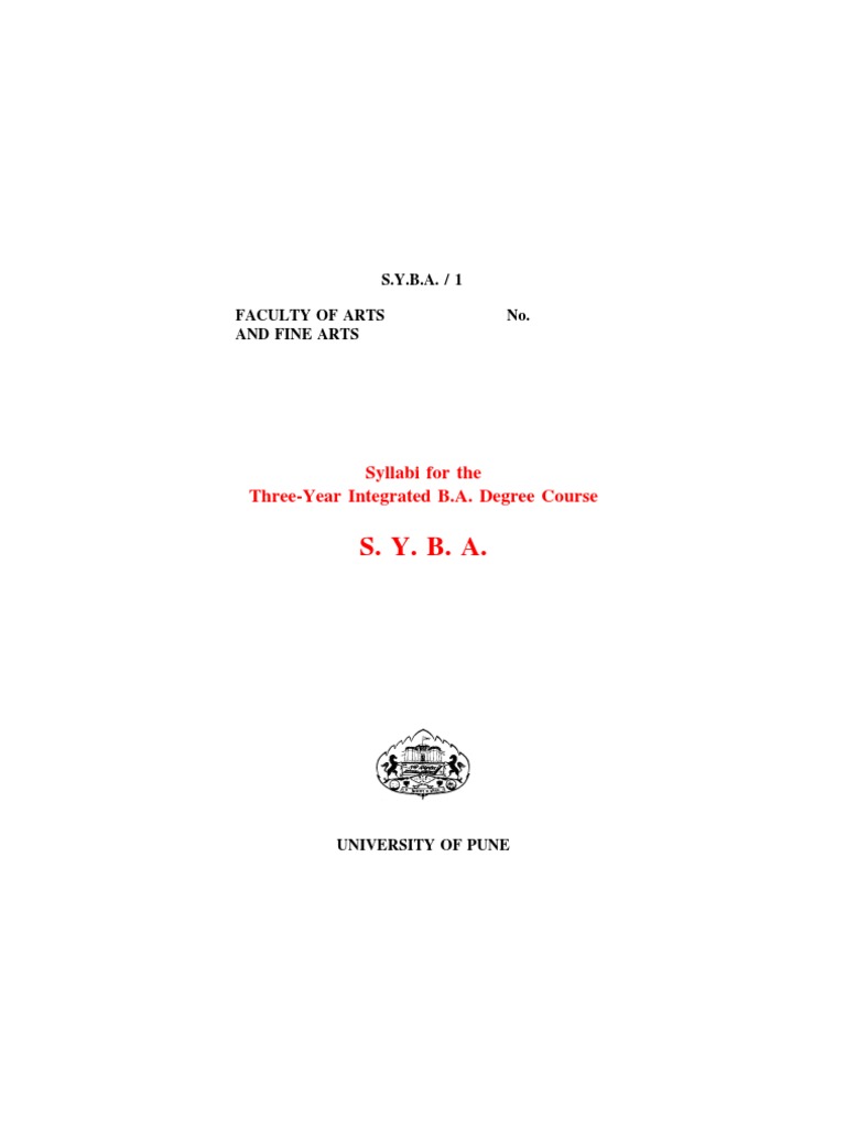 Syba | PDF | Bachelor's Degree | Bachelor Of Arts
