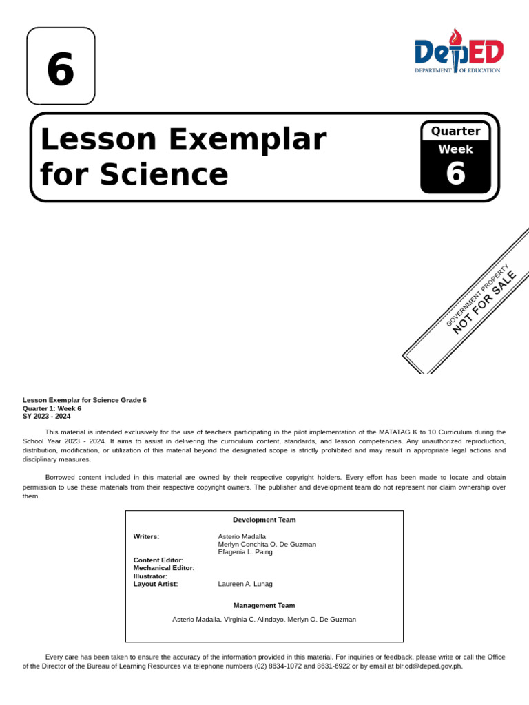 LE Science6 Q1 Week6 V1 | PDF
