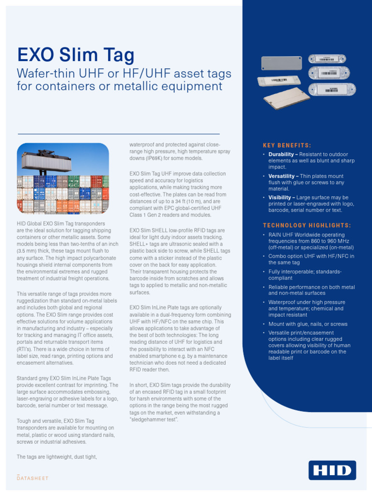 Idt Rfid Il Exo Slim Tag Ds en | PDF | Ordinateurs