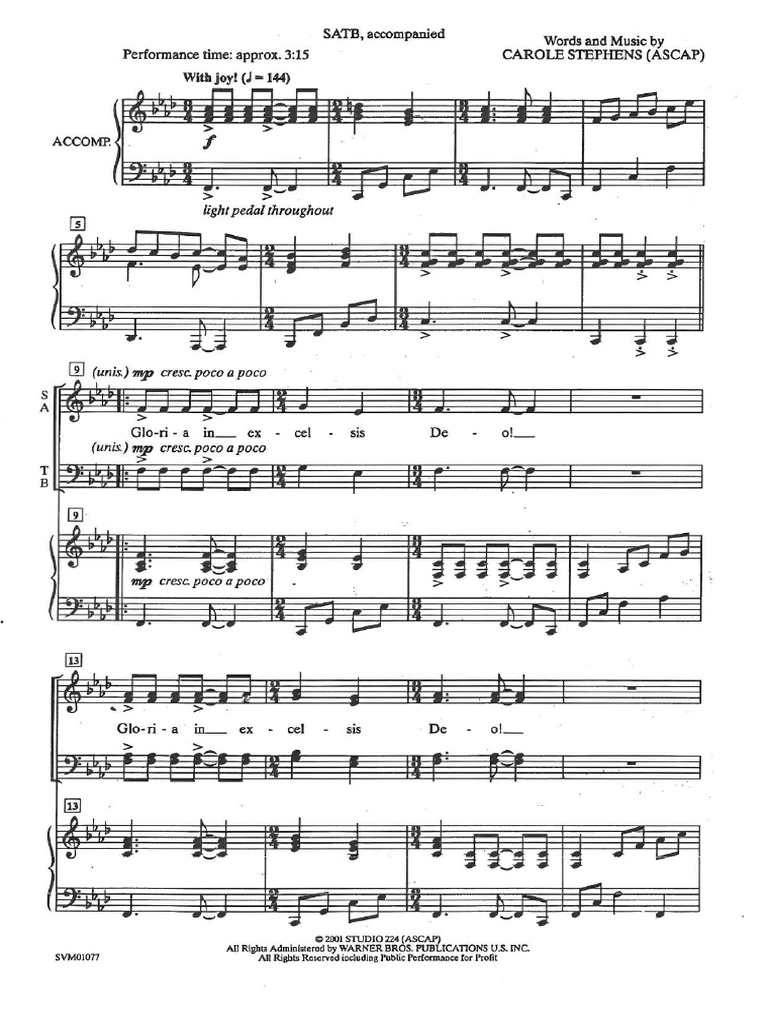 Gloria. Carol Stephens | PDF