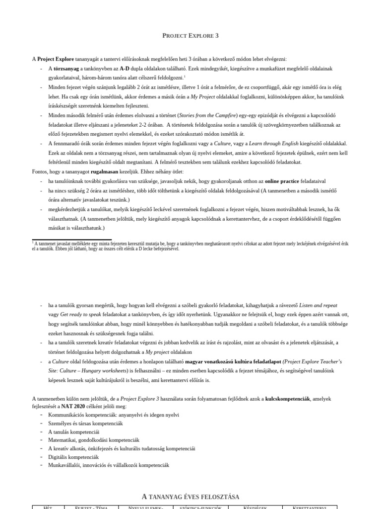 Projectexplore3 Tanmenet | PDF