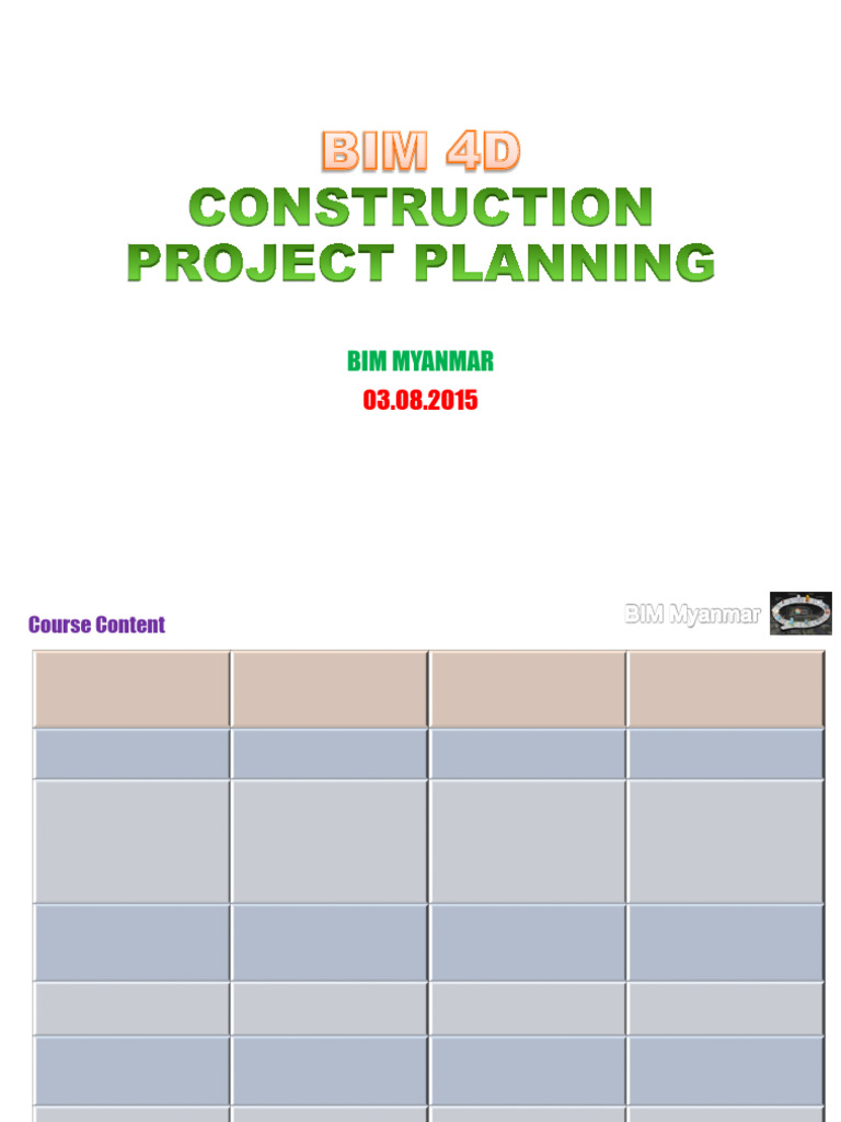 BIM 4D - Online - Course Outline | PDF | Computing | Technology & Engineering