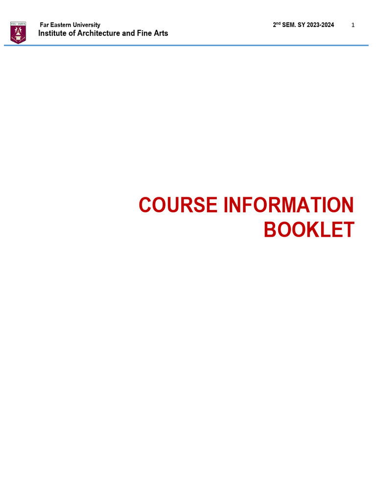 Cib - Arc1201 2ND Sem 2023 - 2024 Official | PDF