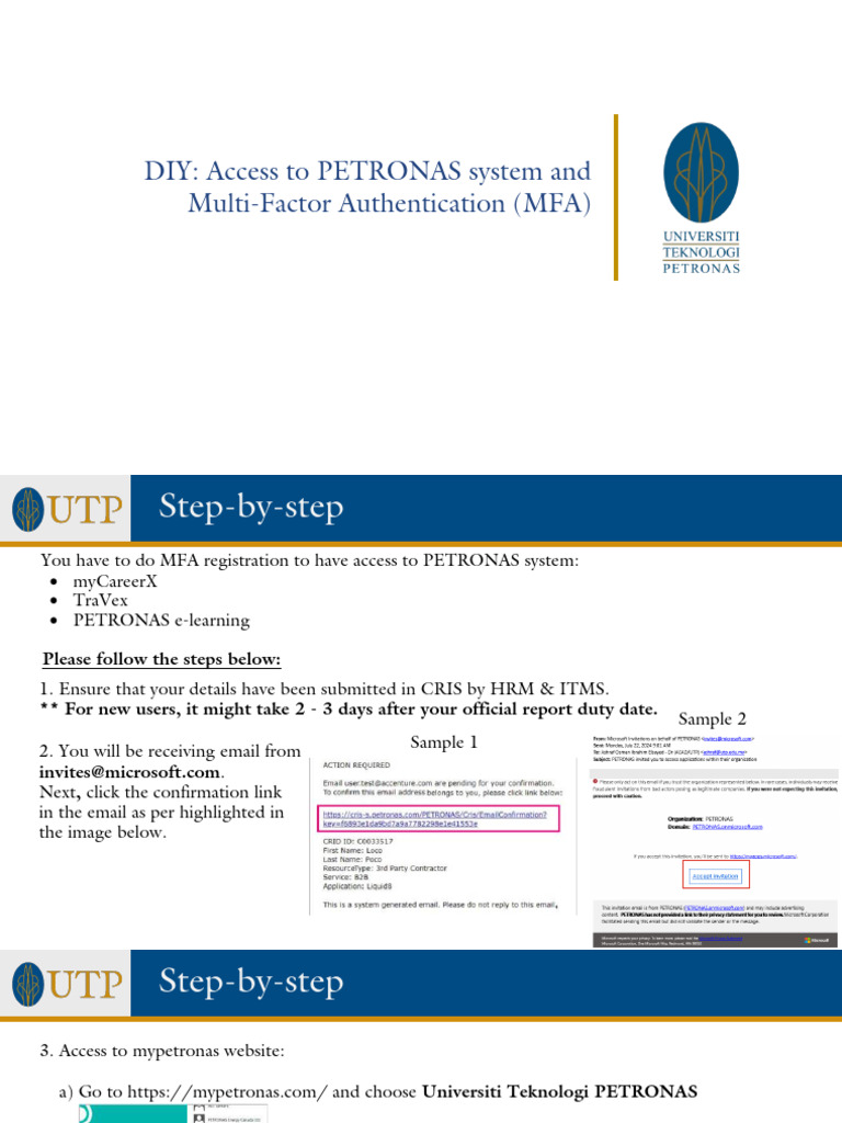 DIY - Access To Petronas System and MFA | PDF
