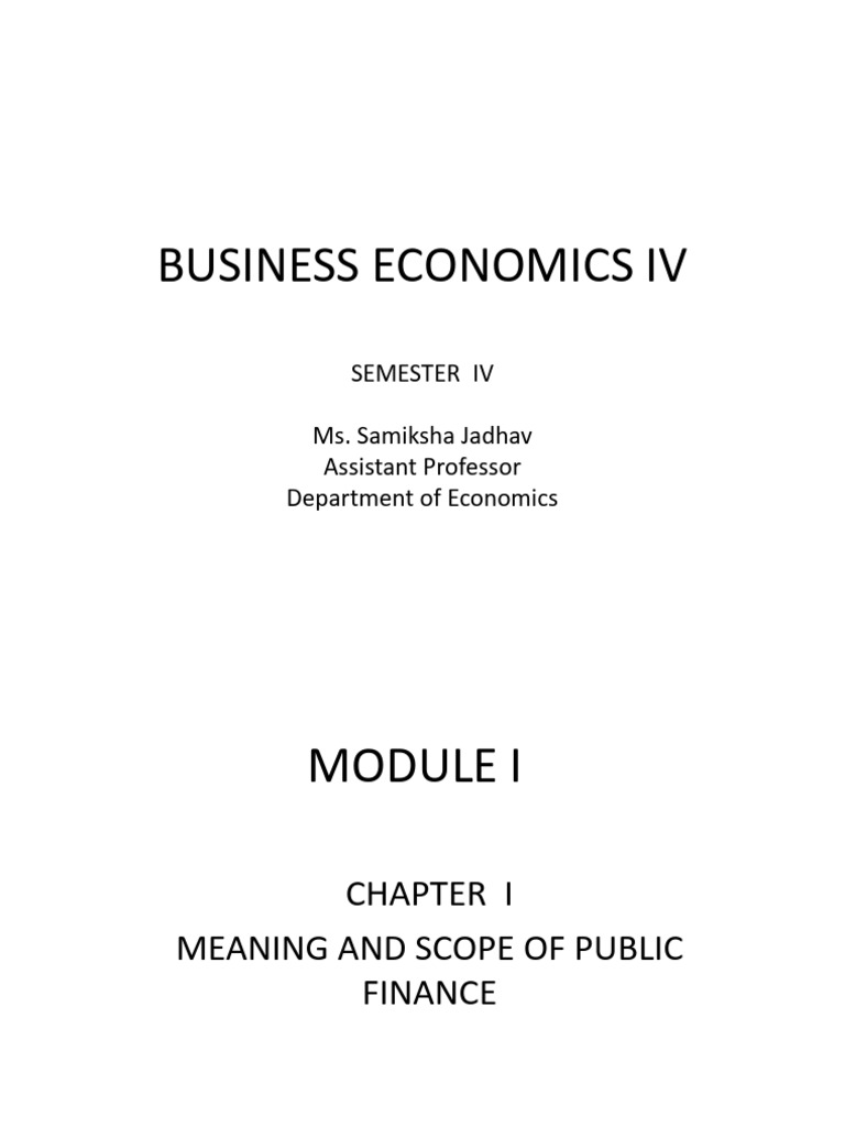 Business Economics IV - PPTX Sybcom | PDF