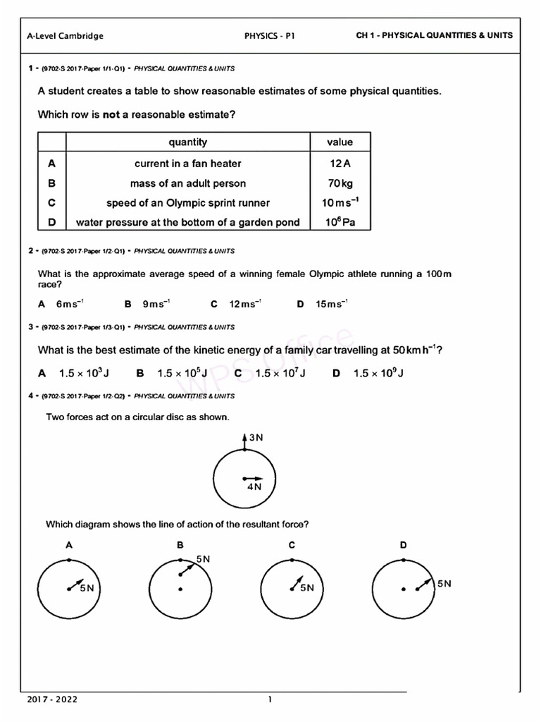 Revision - p1 ch1 - Physical Quantity - Unit - and Vector | PDF