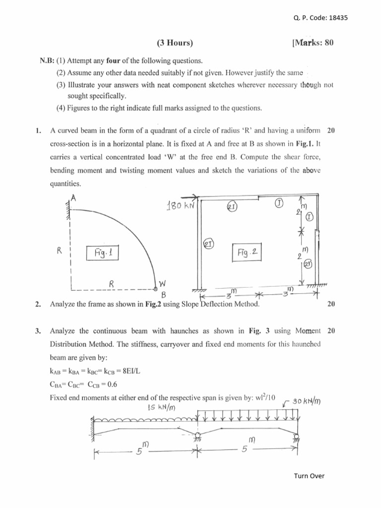 M.E.Civil Engg. Structural Engg Subject (Sem. I) (Choice Base) Analysis ...
