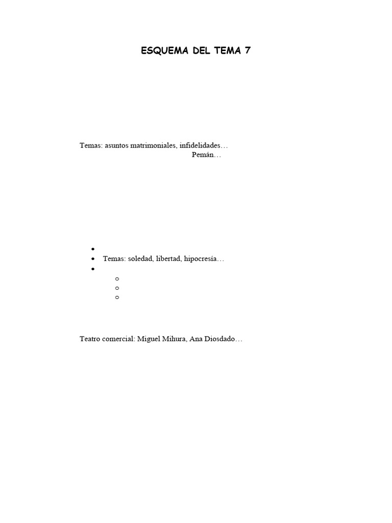Esquema. Tema 7 | PDF
