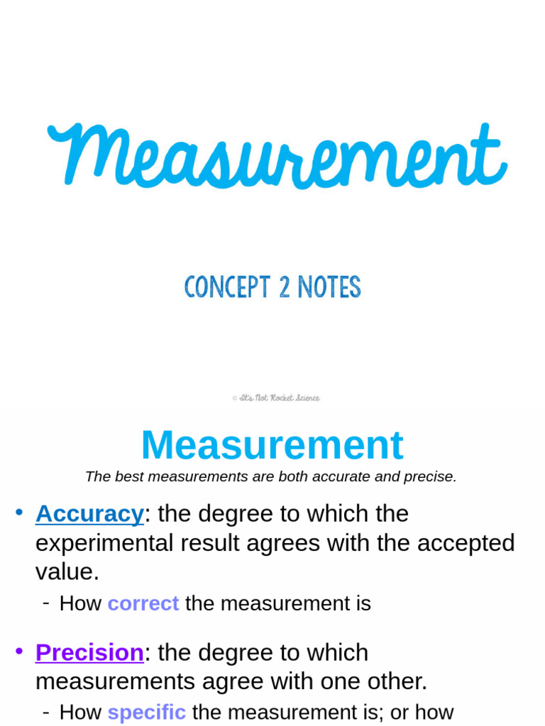 Concept 2 Notes - Measurement | PDF