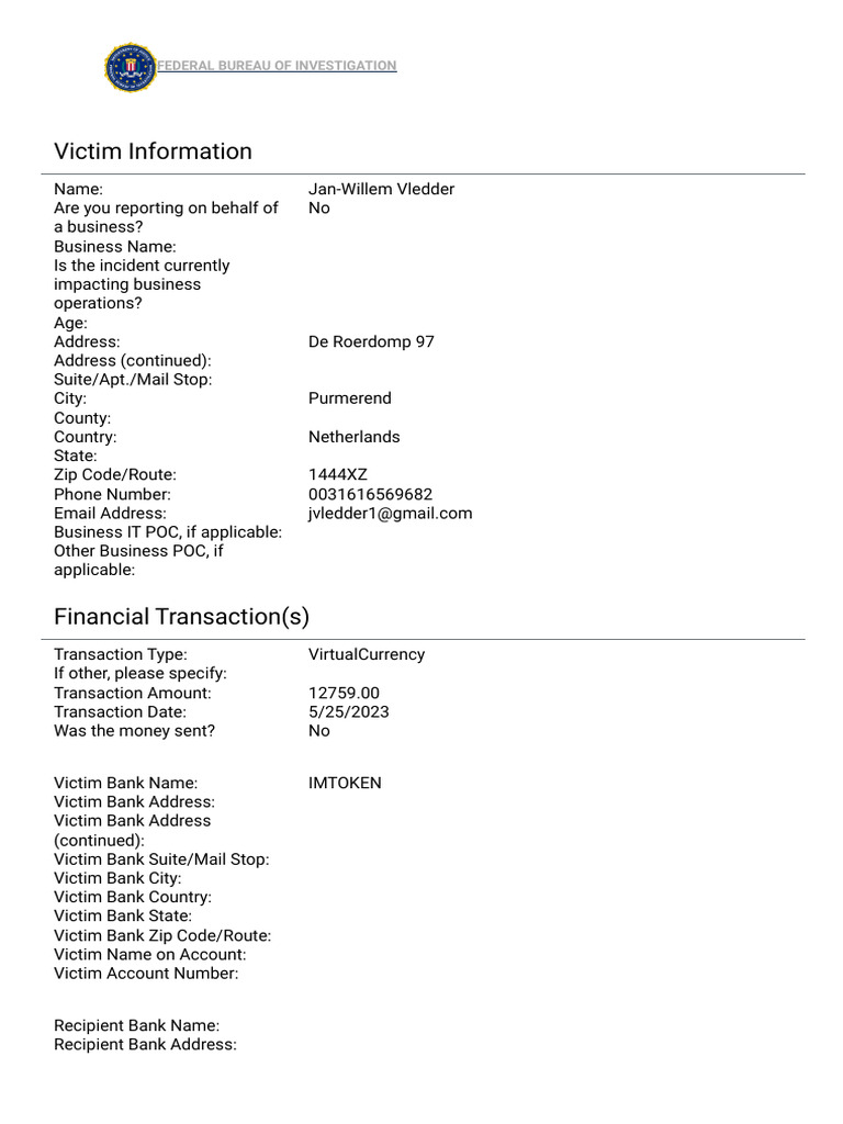 IC3 Complaint Referral Form | PDF