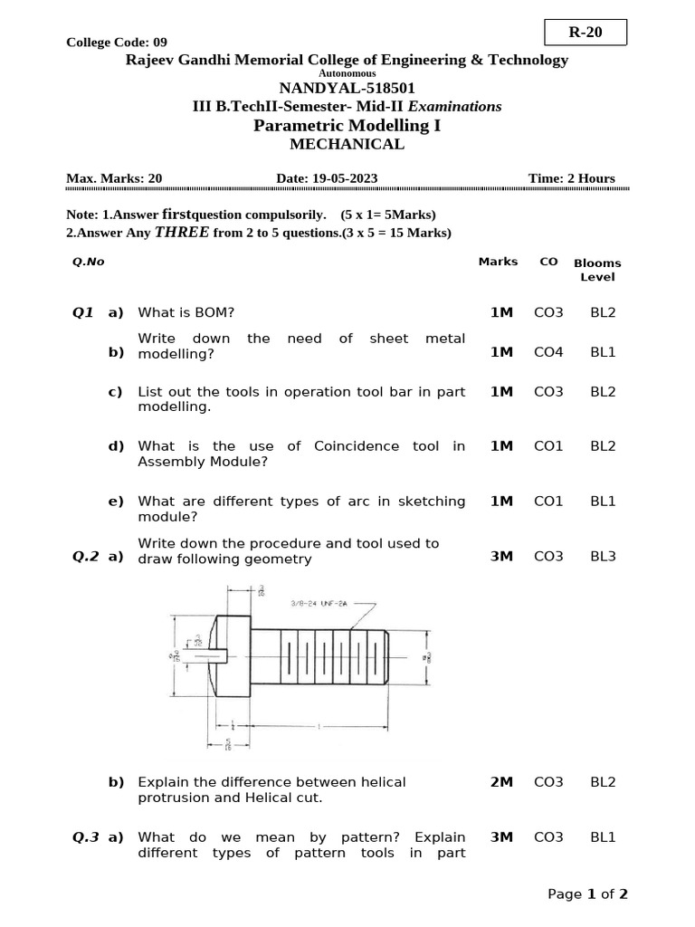 PM-1 Mid2 SET-1 | PDF