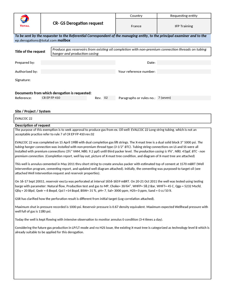 DCSI Derog Without Answers Gas - Prod - Oil - Comp - Part2 - Test | PDF ...