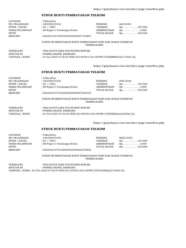 Struk Internet | PDF