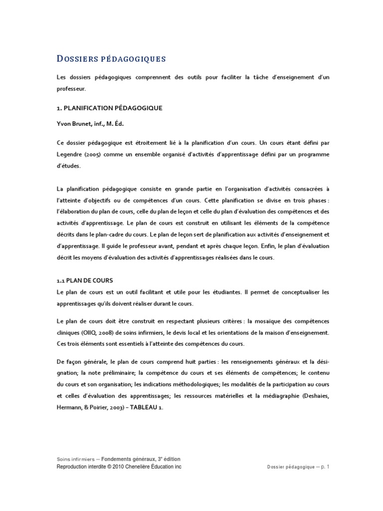 Planification Pedagogique | PDF | Pédagogie | Allaitement