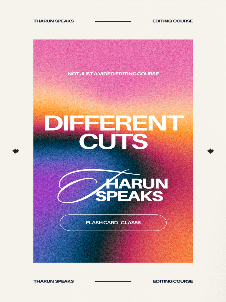 04.types of Cuts - Class 06 | PDF