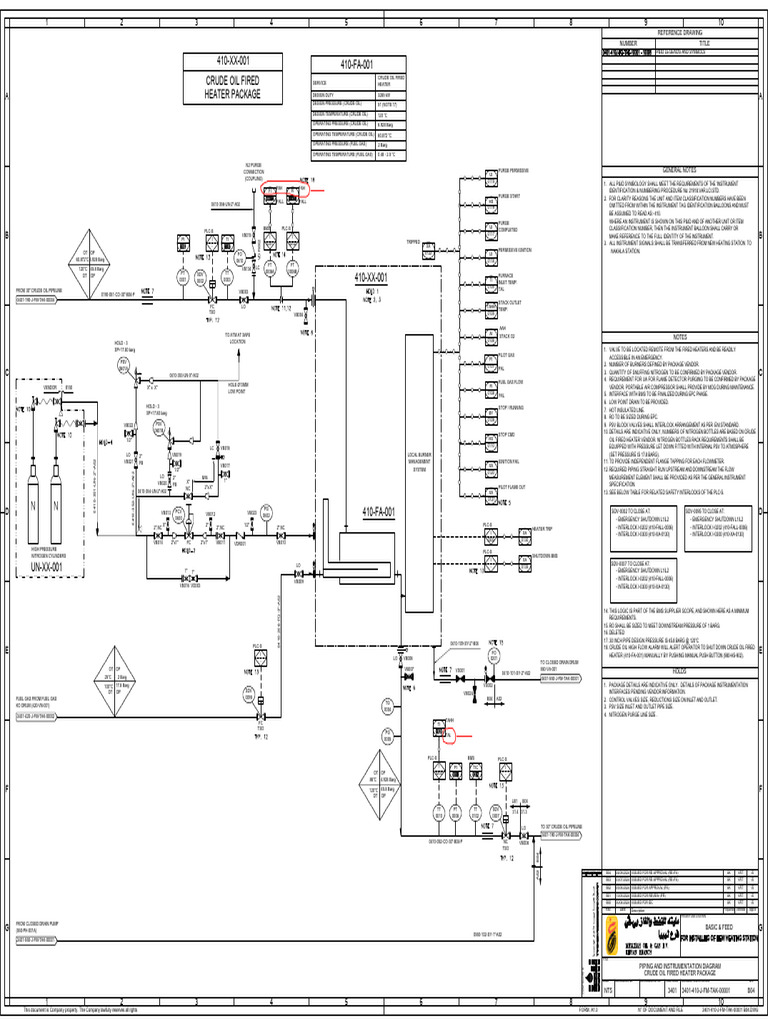 3401-410-J-FM-TAK-00001 B04 - Crude Oil Fired Heater Package | PDF