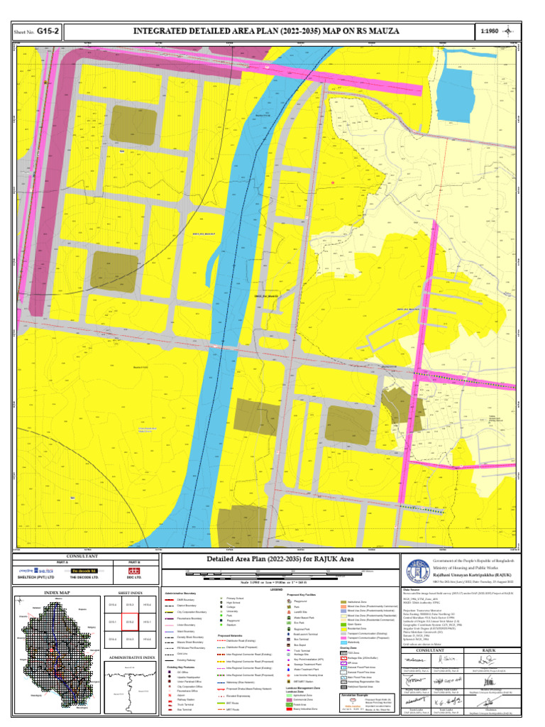 Integrated Detailed Area Plan (2022-2035) Map On Rs Mauza | PDF