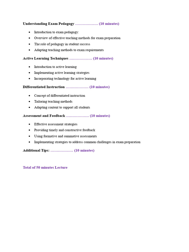 Effective Pedagogical Methods (Teachers Guide ) | PDF