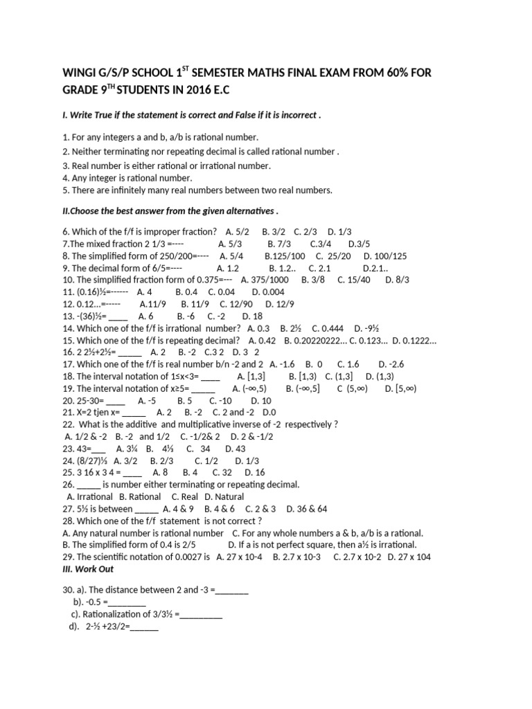 Mathematics Final | PDF