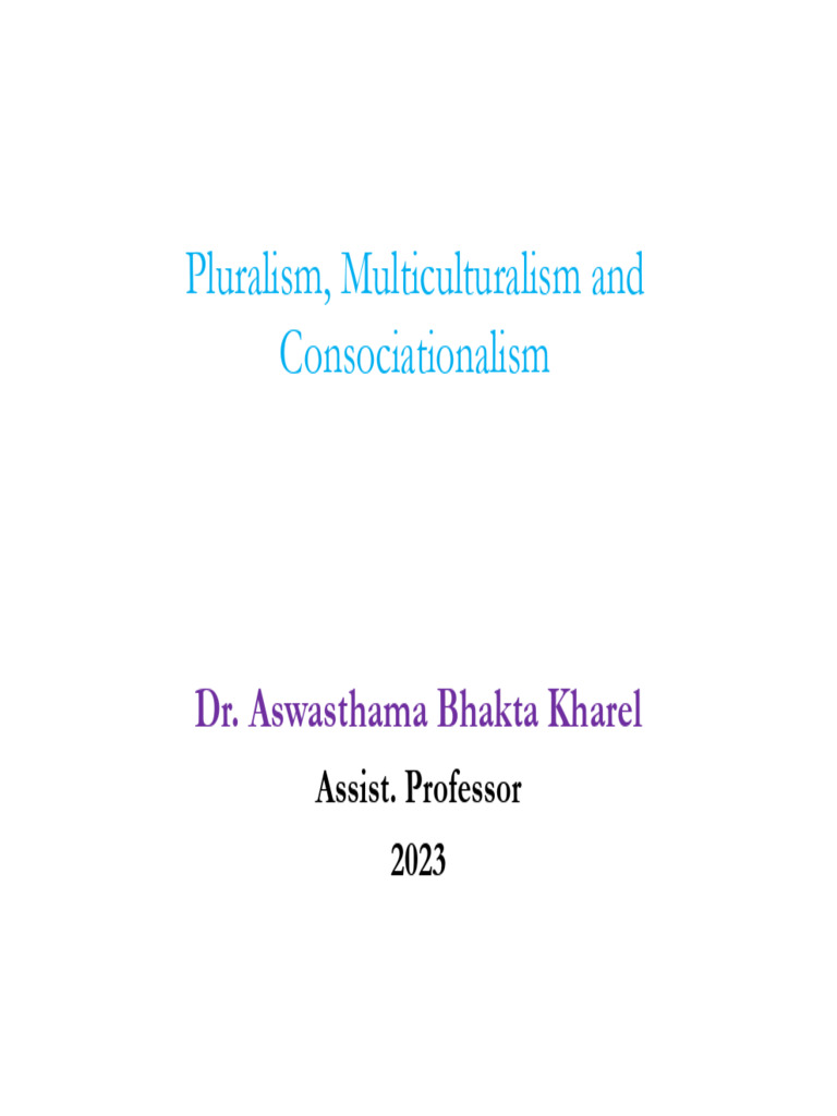 Pluralism, Multiculturalism, 2023 | PDF