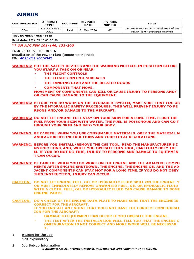 GOW - A318 - A319 - A320 - A321 - AMM - 01-May-2024 - 71-00-51-400-802 ...