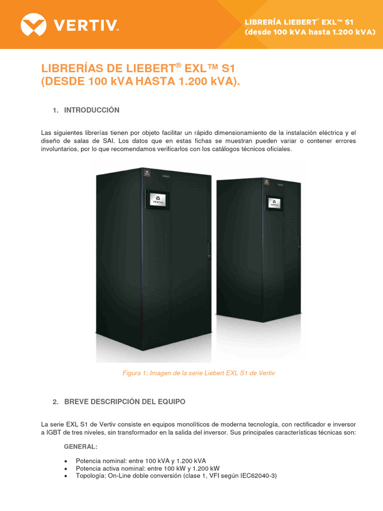 Liebert Esquemas El - Ctricos y Mec - Nicos Liebert Exl s1 GL Es Emea v12 - 223174 - 0 | PDF ...