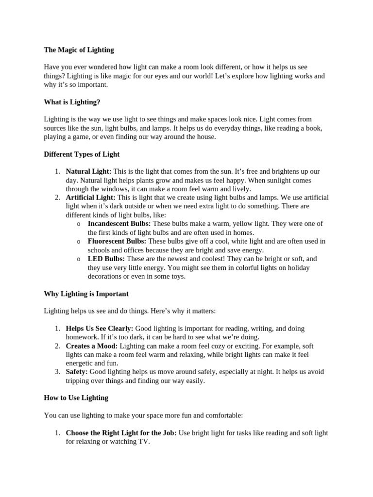 The Magic of Lighting | PDF