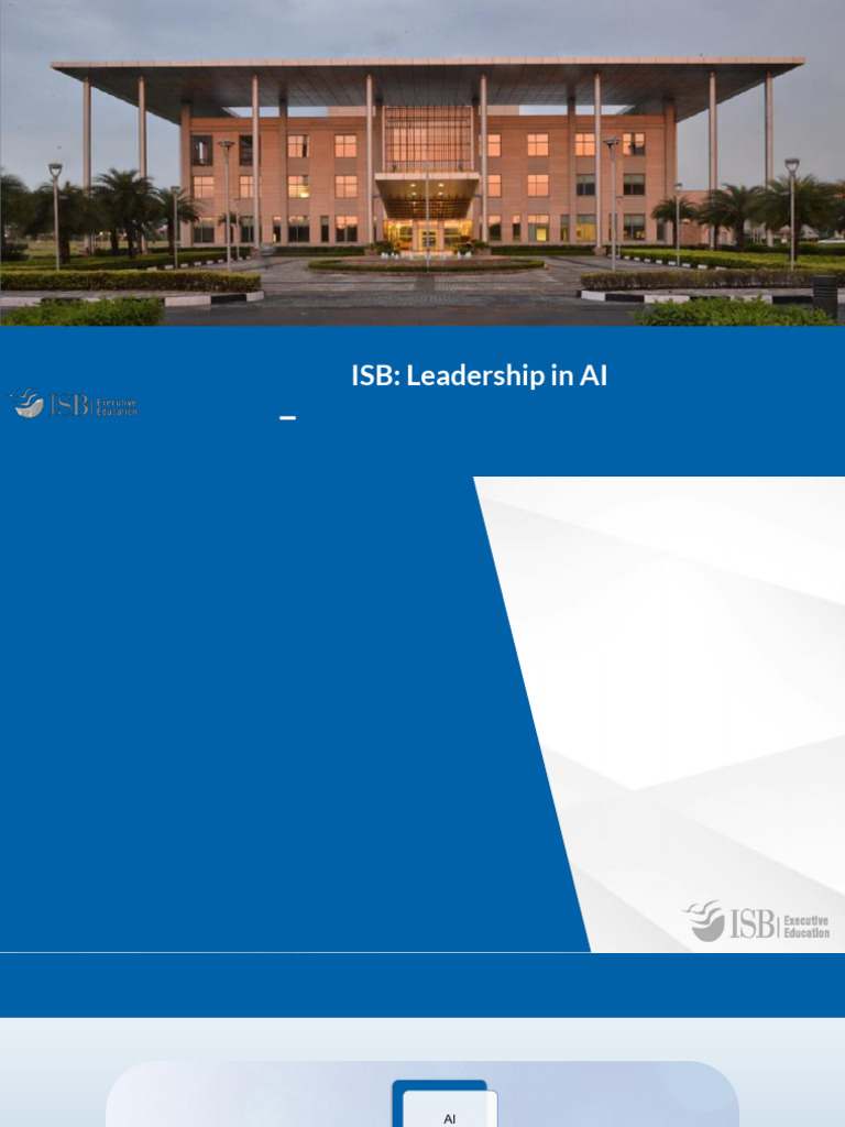 ISB - LAI - Week 2 - Summary Deck | PDF