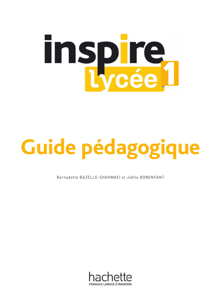 Inspire Lycee 1 (Guide Pedagogique) | PDF