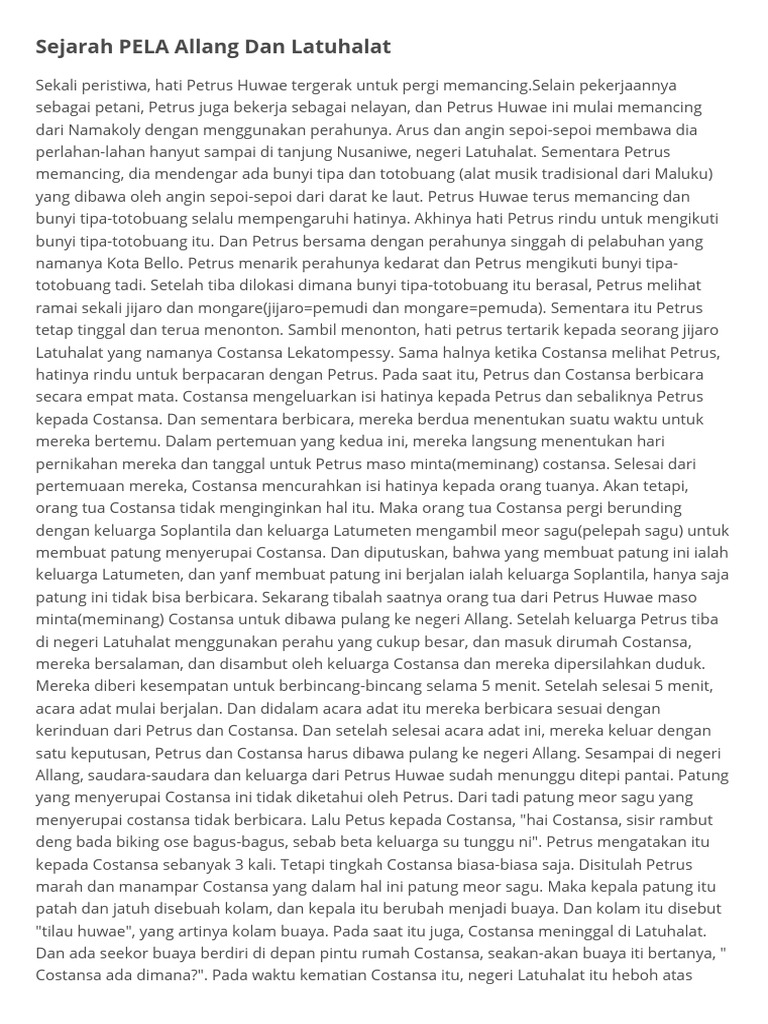 Sejarah PELA Allang Dan Latuhalat - 20240813 - 110902 - 0000 | PDF
